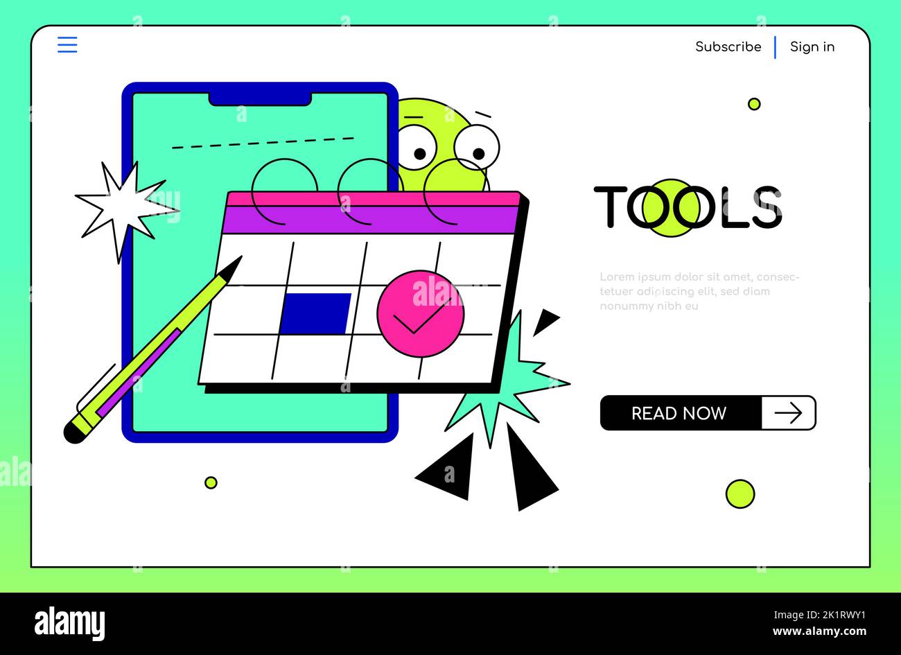 Manager tools - colorful flat design style banner Stock Vector Image ...