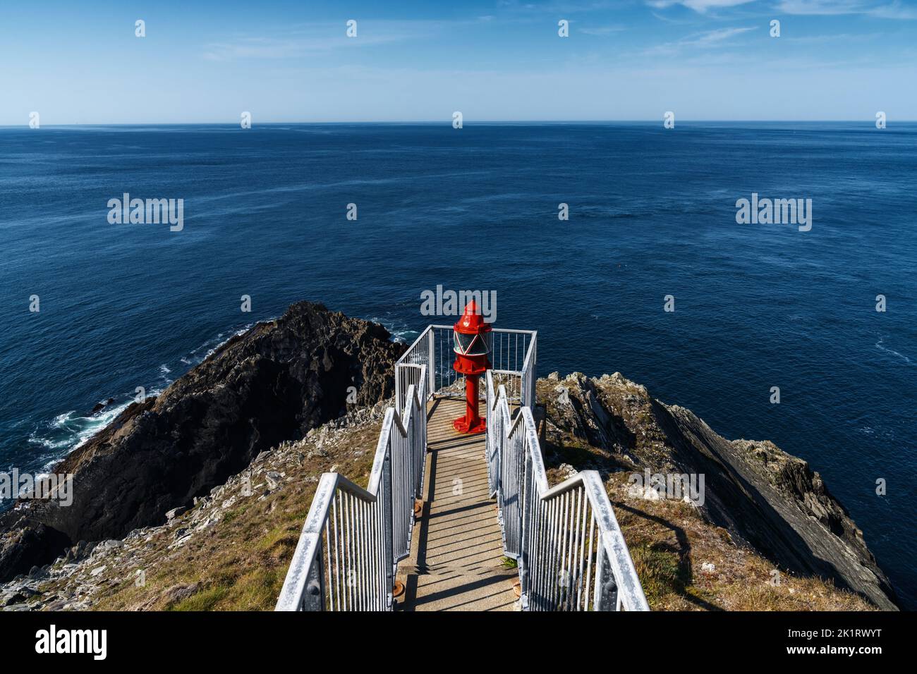 the stairs leading to the signal light on the most southwesterly point ...