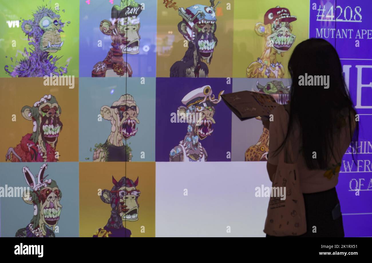 The HHutant Ape Yacht ClubHHNFT collection is exhibited at HHETAVISIONHHNFT exhibition ...