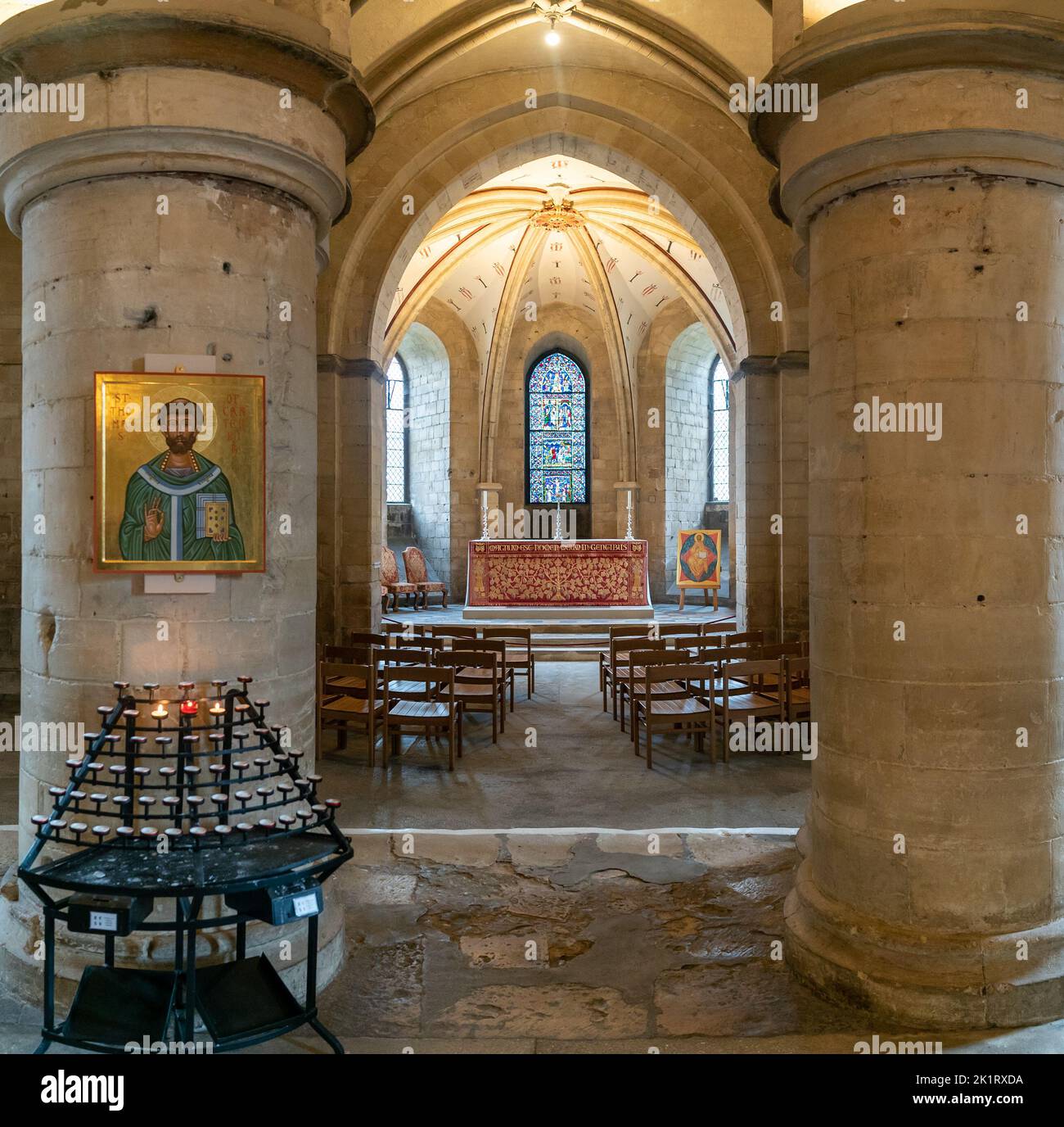 Canterbury, United Kingdom - 10 September, 2022: view of the crypt ...