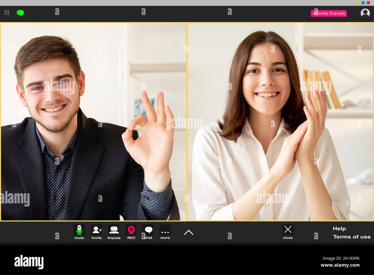 Online chat. Web conference. Business telecommuting. Remote cooperation ...