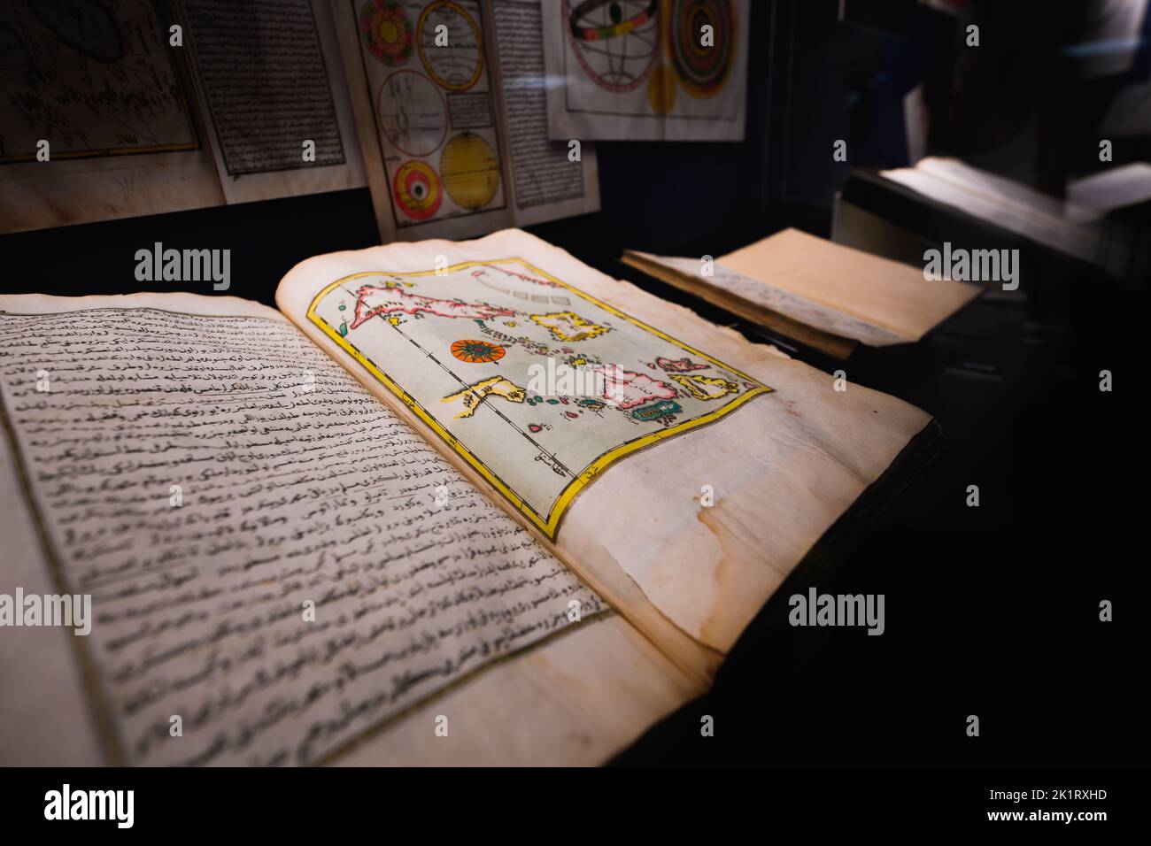 A closeup of a page from a transcript with beautifully drawn ...