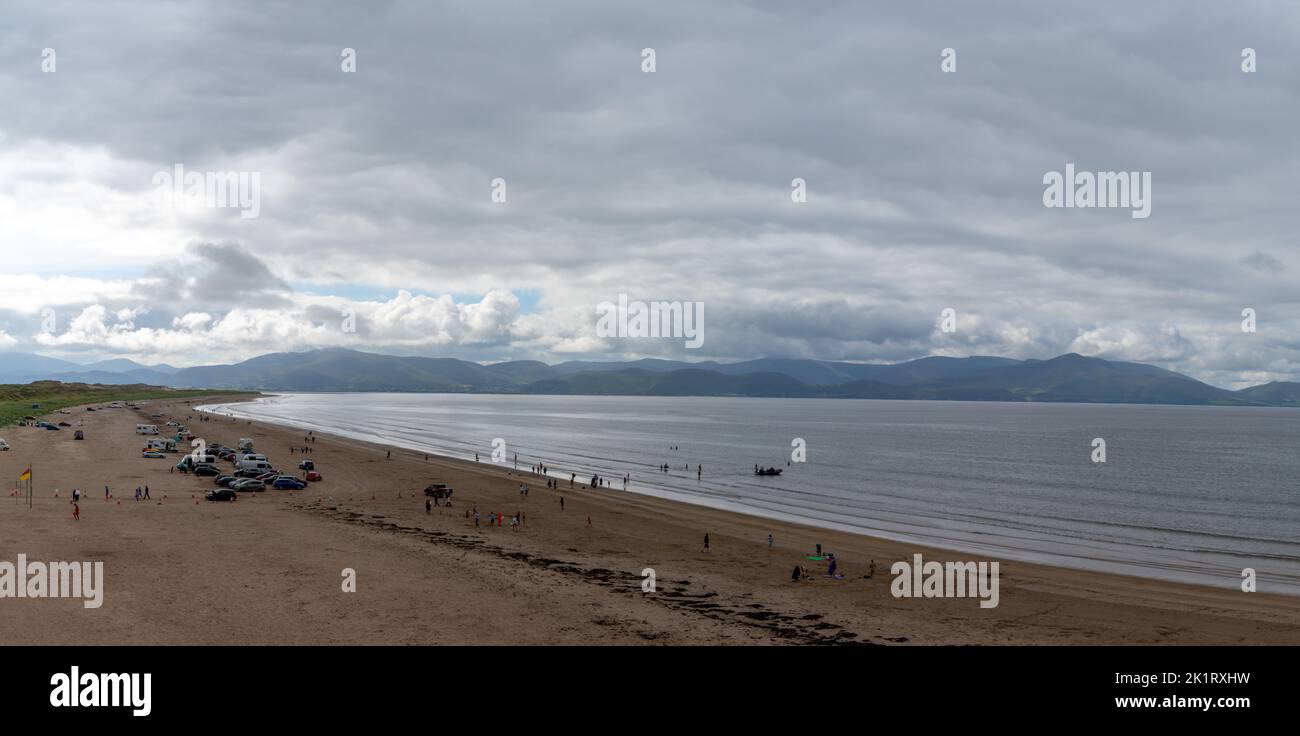 Inch Strnad, Ireland - 5 August, 2022: panorama landscape of Inch ...