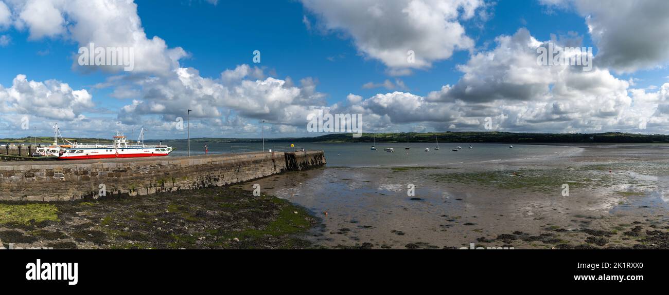 Tarbert, Ireland - 4 August, 2022: panorama view of the Killimer ferry ...