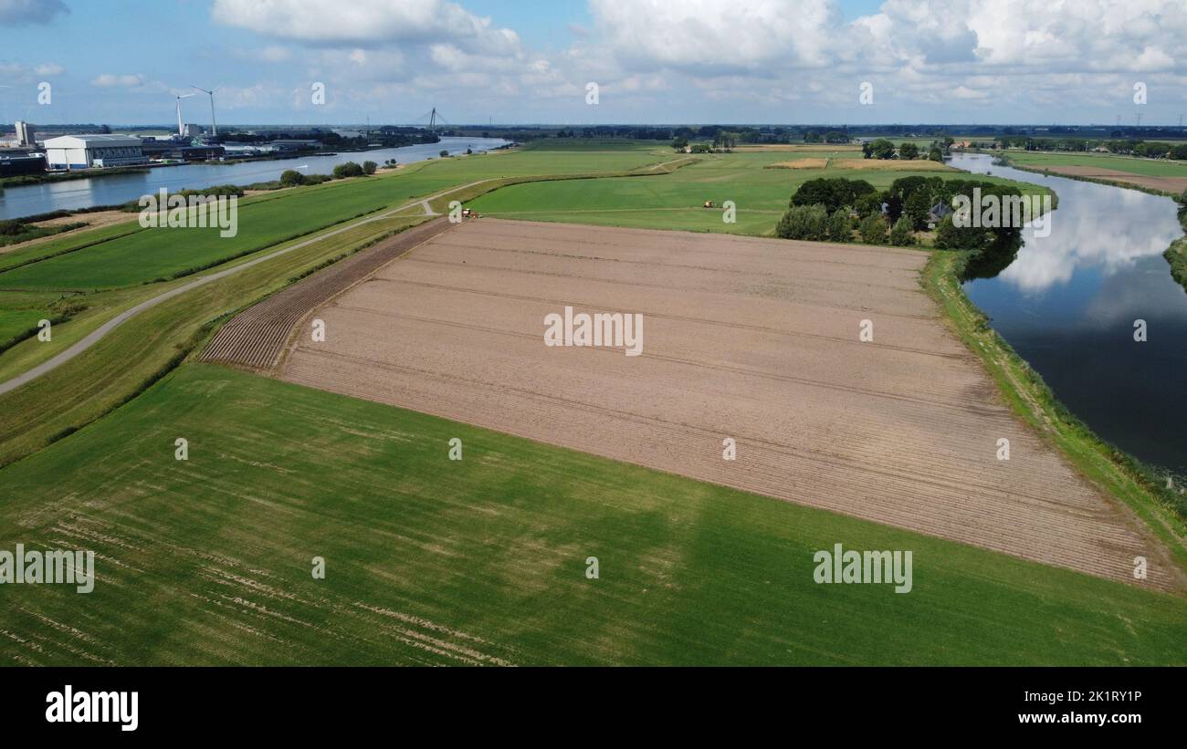A beautiful picture of the landscape of cultivated agricultural fields ...