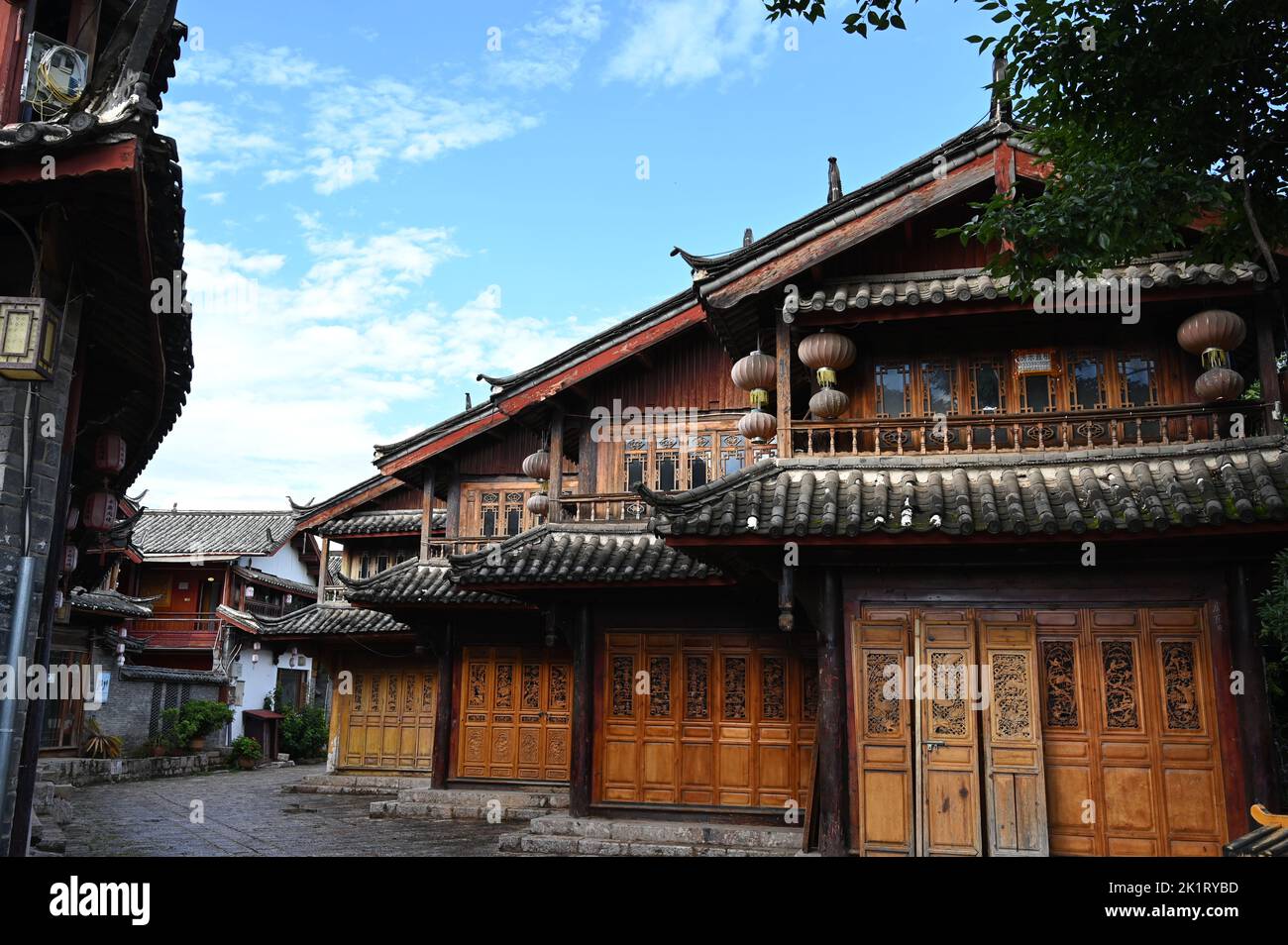 Exploring the ancient town in the city of Lijiang, Yunnan province ...