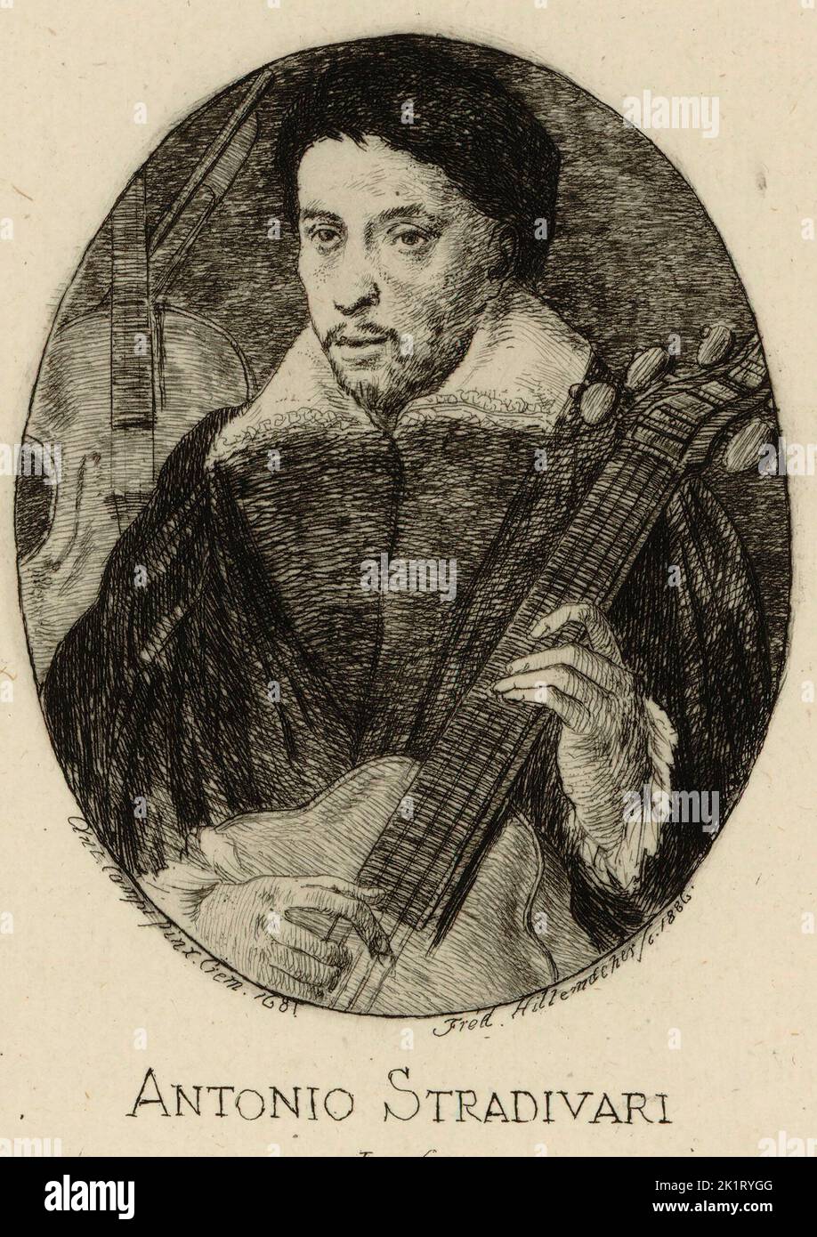 Antonio Stradivari (1644-1737). Museum: PRIVATE COLLECTION. Author: Frédéric Désiré Hillemacher ...