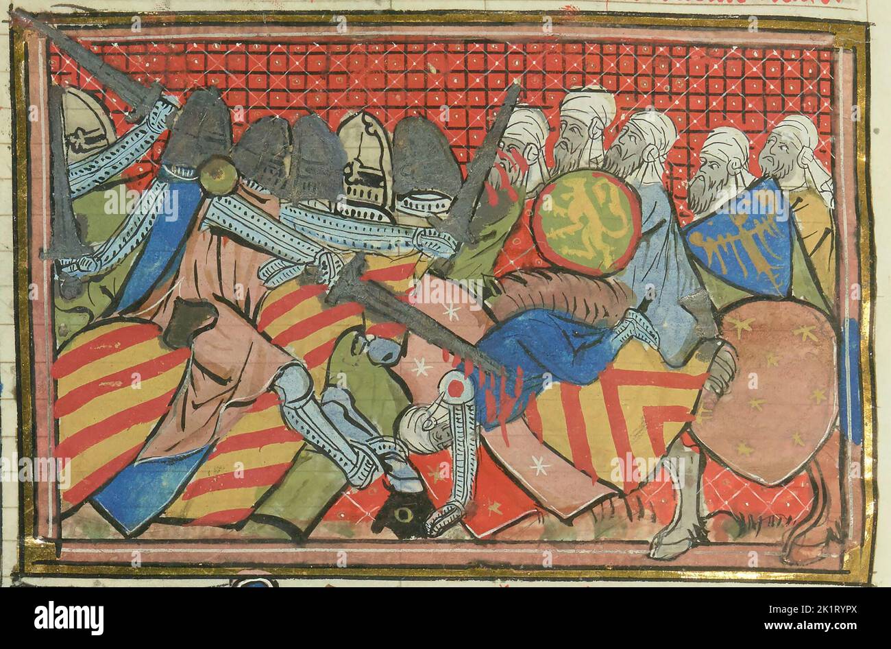 The siege of Jerusalem, 1229 (From "Li rommans de Godefroy de Buillon ...