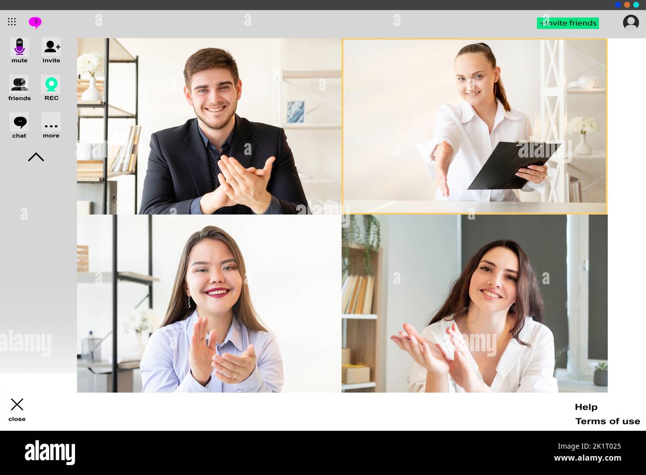 Greeting telework hi-res stock photography and images - Alamy