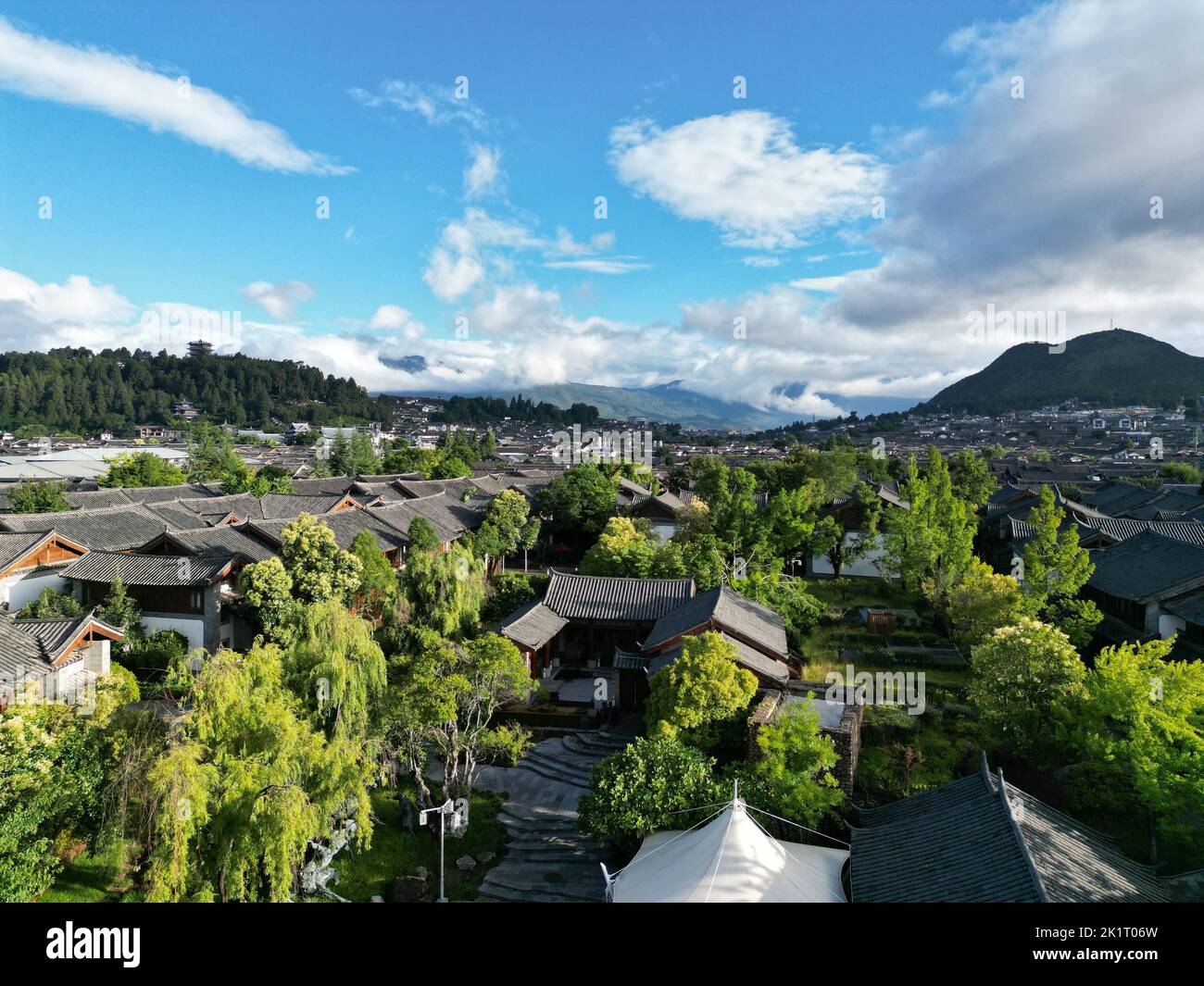 Exploring the ancient town in the city of Lijiang, Yunnan province ...