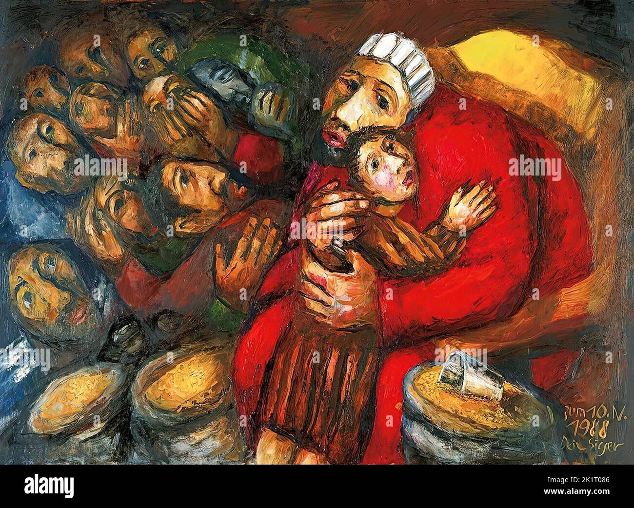 Sieger KÖDER (1925-2015)/ José y Benjamín (s. XX)Óleo. Paradero ...