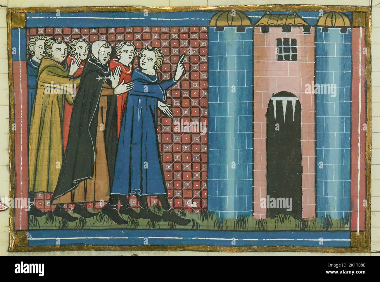 Arrival of Hospitallers in Baniyas (From "Li rommans de Godefroy de ...