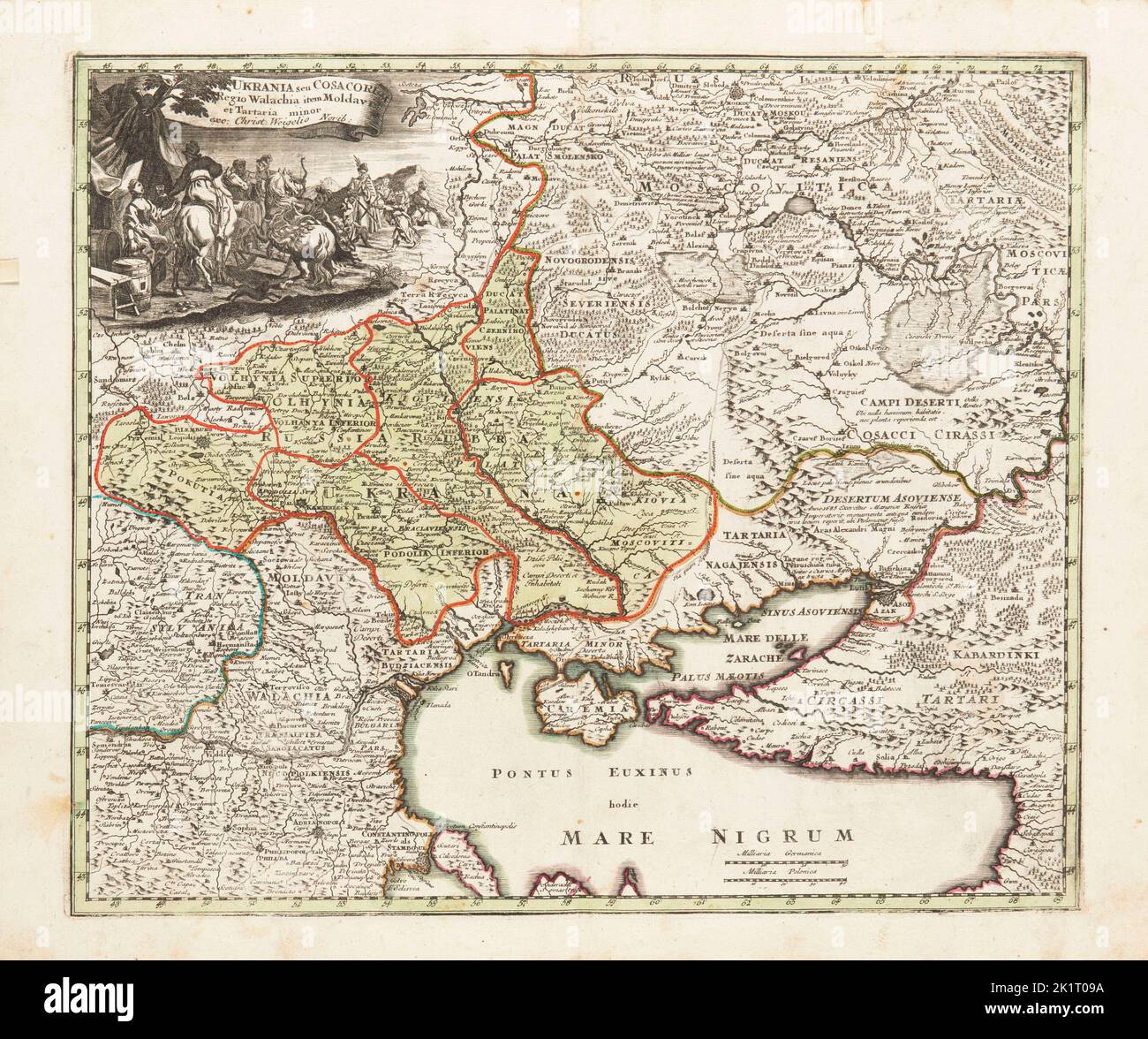 Map of Ukraine and surroundings of the Black Sea. Museum: PRIVATE ...
