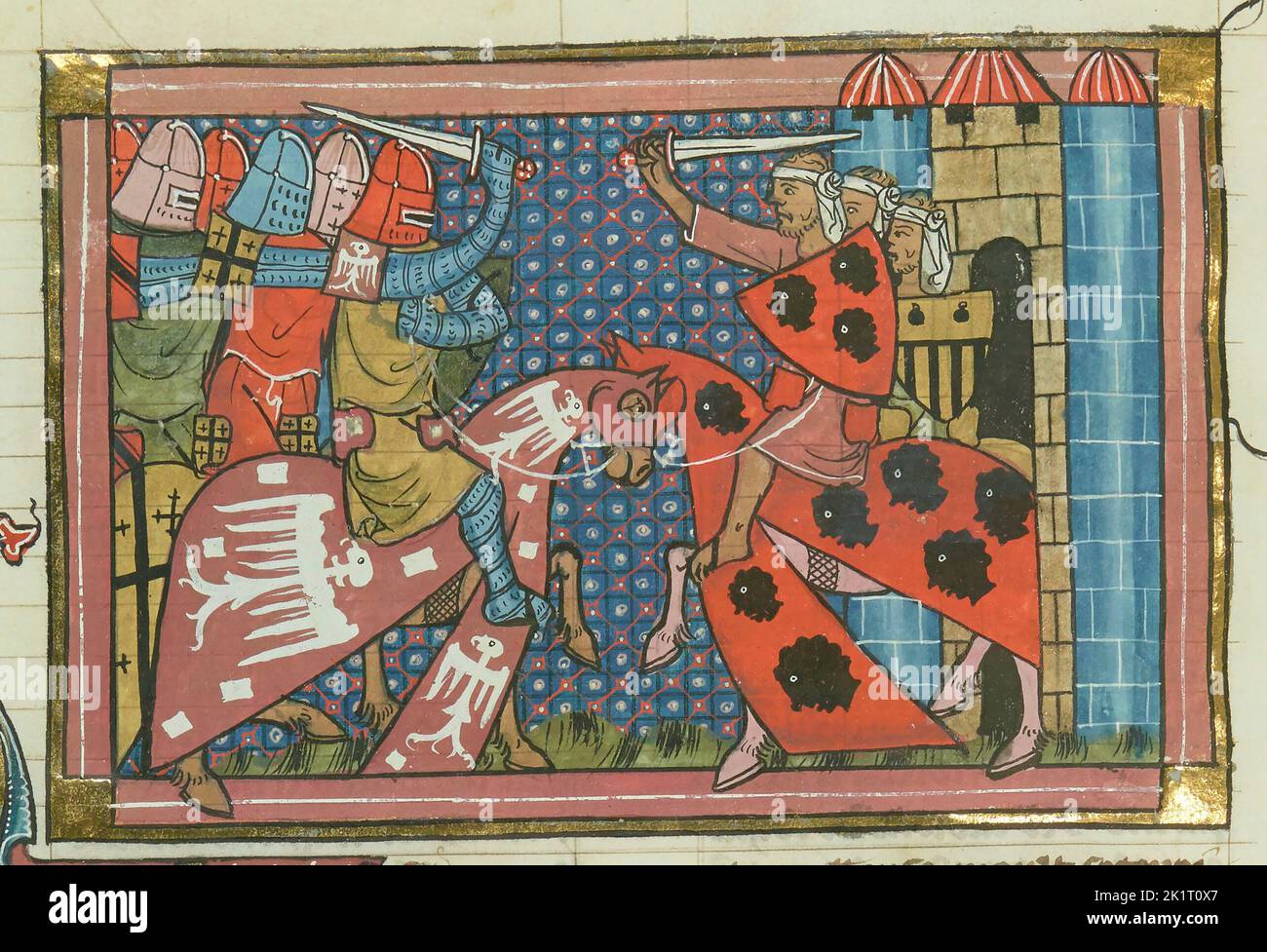 The Fall of Edessa, 1144 (From "Li rommans de Godefroy de Buillon et de ...