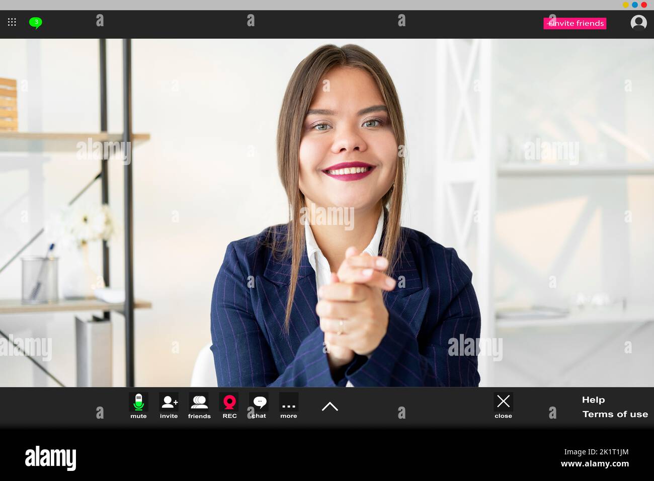 Online chat. Virtual conference. Video interview wfh. Corporate ...