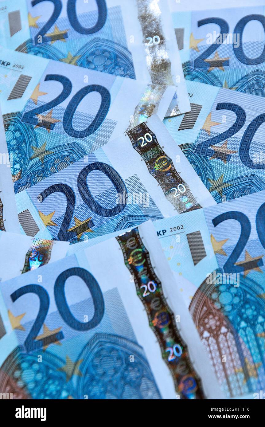 euro notes twenty Stock Photo - Alamy