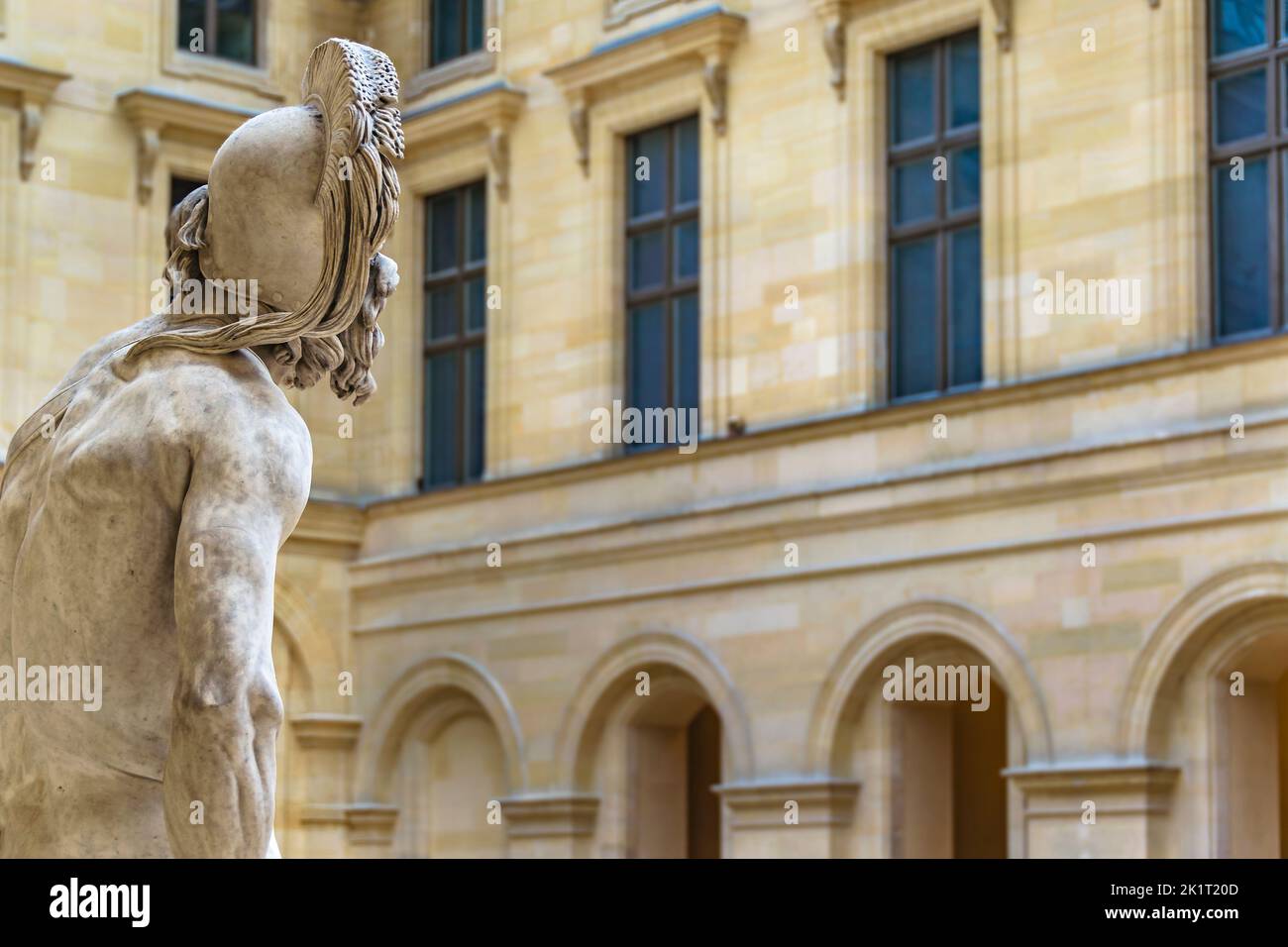 Back view warrior sculpture at at museum Stock Photo - Alamy