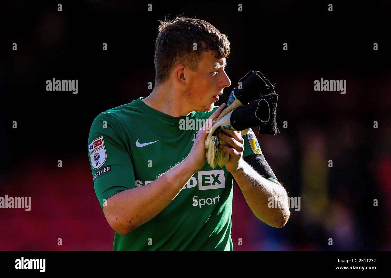 Sunderland goalkeeper Anthony Patterson reacts following the Sky Bet ...