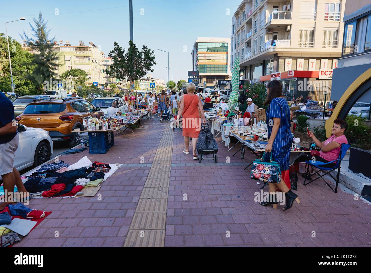 ANTALYA, TURKEY - SEPTEMBER 3, 2022: People at the local traditional ...
