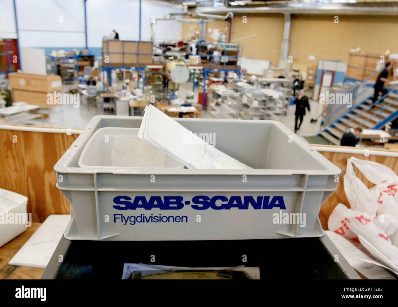 Saab in Linköping, Sweden. Production of the fighter aircraft Jas 39 ...