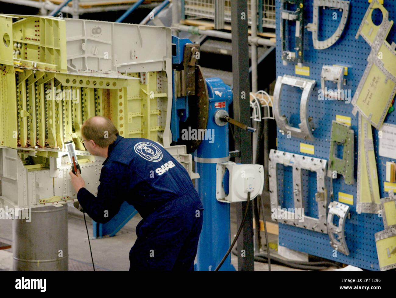 Saab in Linköping, Sweden. Production of the fighter aircraft Jas 39 ...