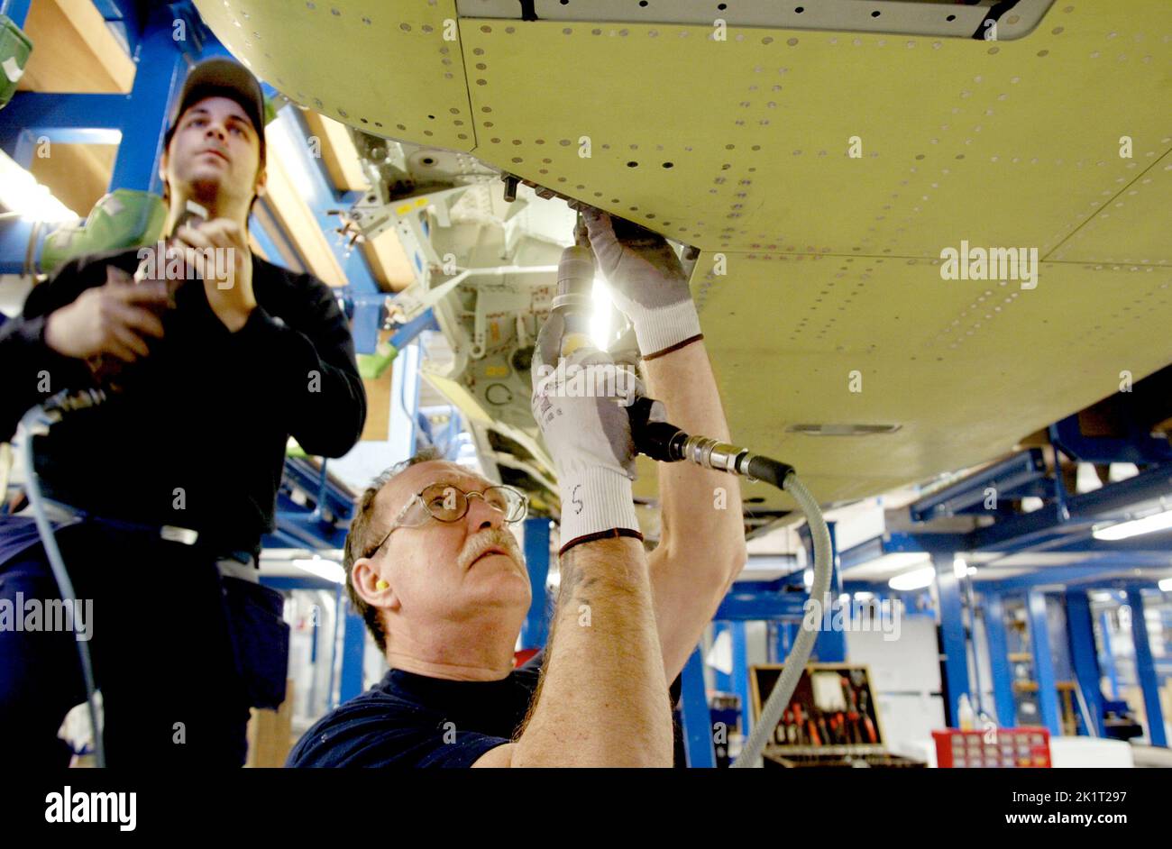 Saab in Linköping, Sweden. Production of the fighter aircraft Jas 39 ...