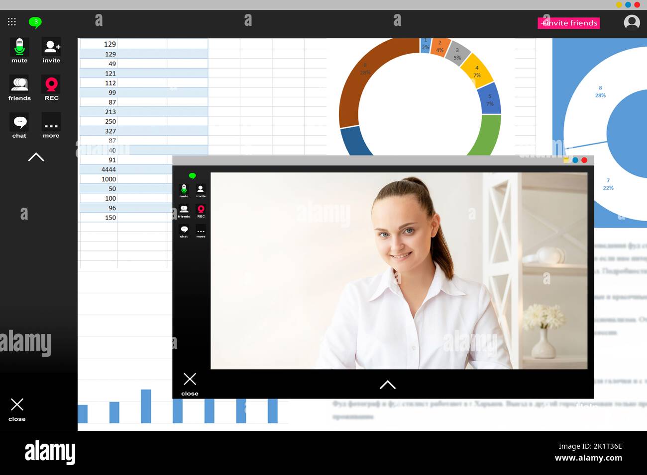 Video conference. Online meeting. Remote work. Business webinar ...