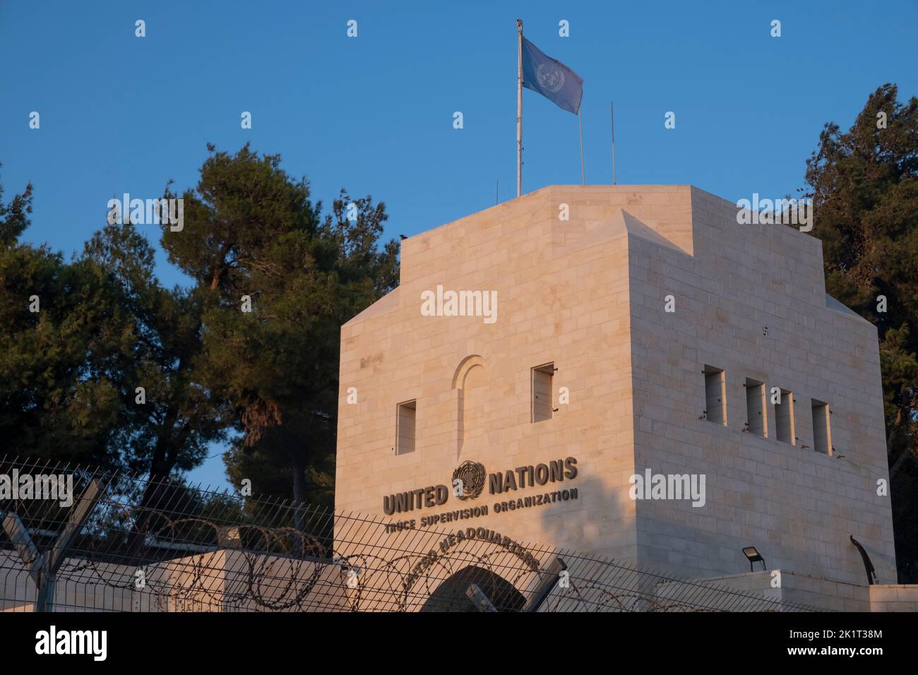 Exterior of the United Nations Truce Supervision Organization (UNTSO ...