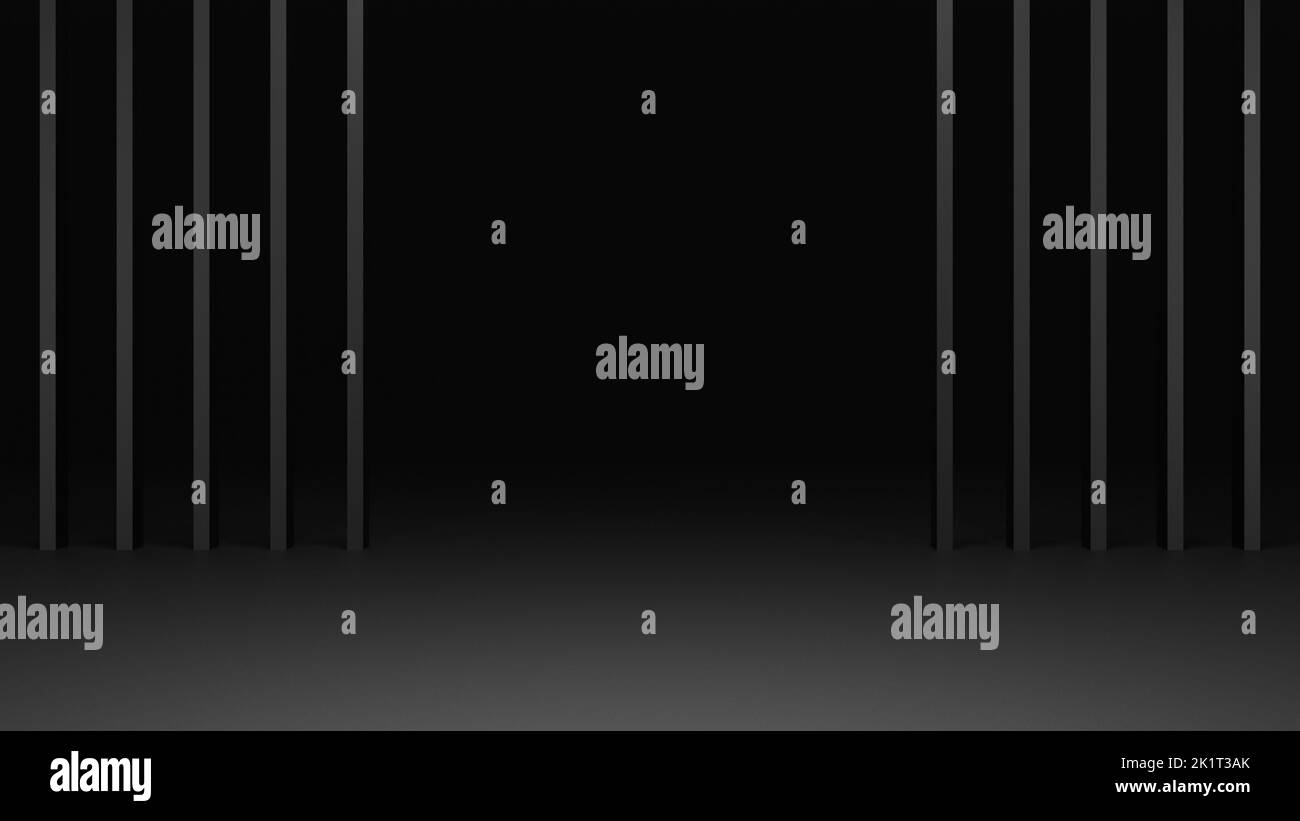 abstract background concrete floor with spotlight, empty dark room ...