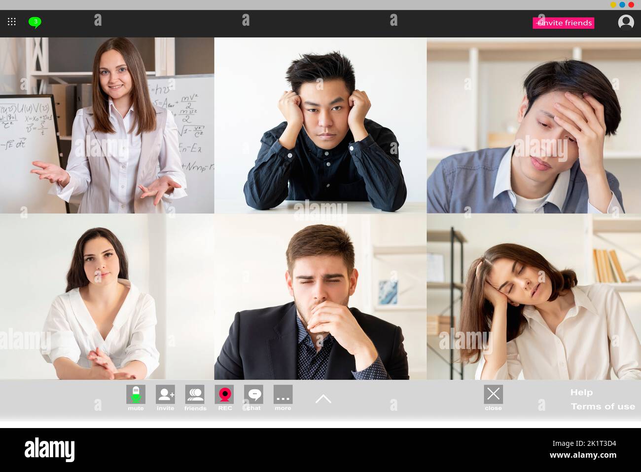 Remote learning. Video lesson. Online education. Distance communication ...