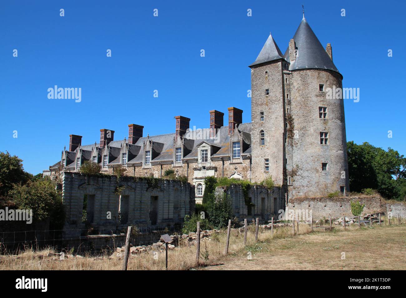 medieval castle (groulais) in blain in france Stock Photo - Alamy