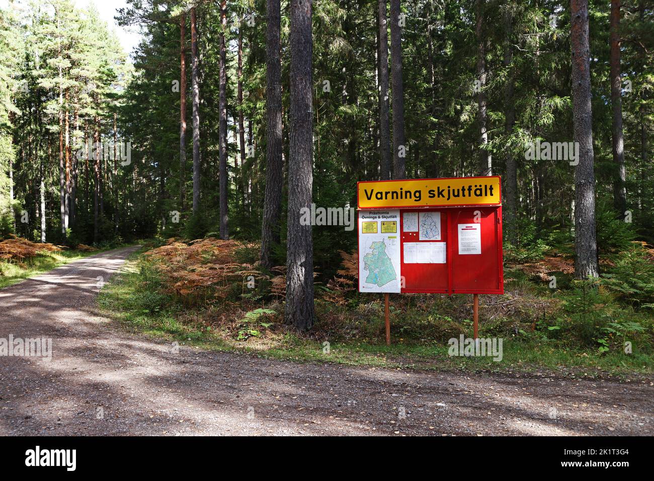 Kvarn's firing range (In Swedish: Kvarns skjutfält), Kvarn, Sweden. In ...