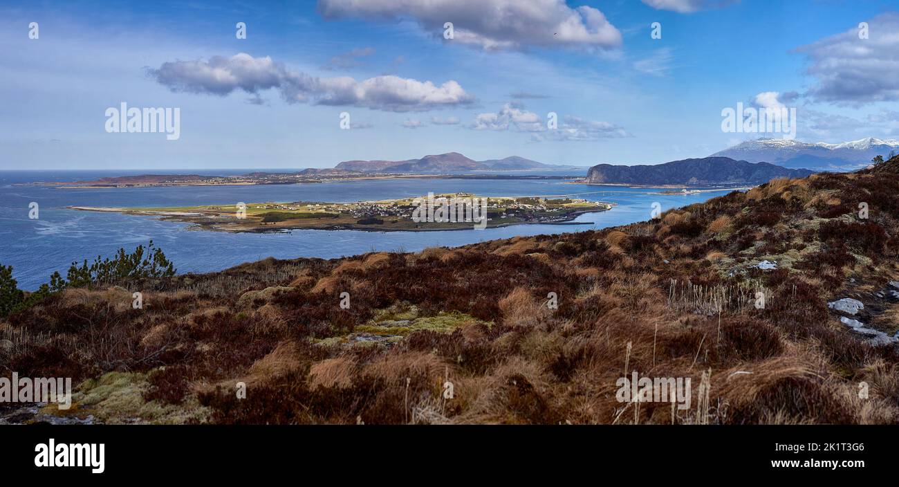 View of Giske island in Norway Stock Photo - Alamy