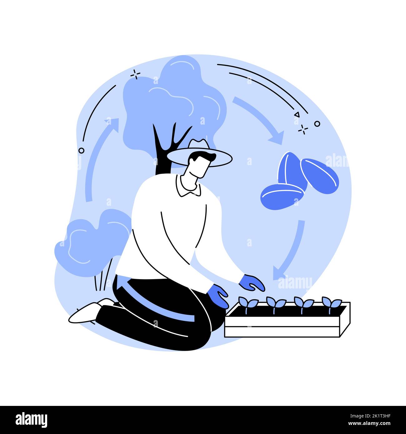 Rotating crops isolated cartoon vector illustrations Stock Vector Image ...