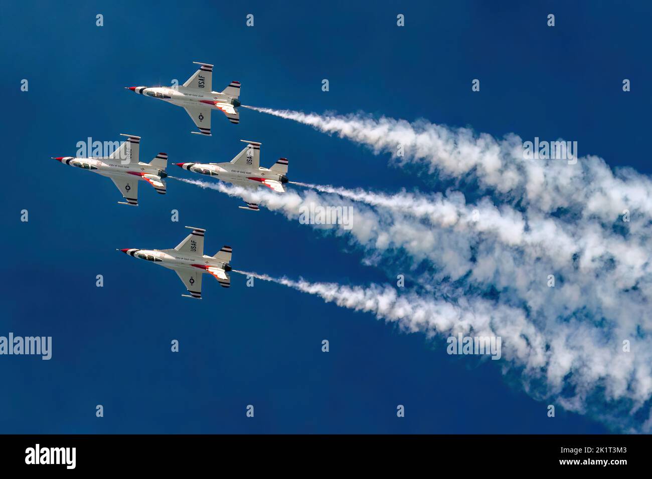The United States Air Force Thunderbirds during the 2022 Airshow London ...