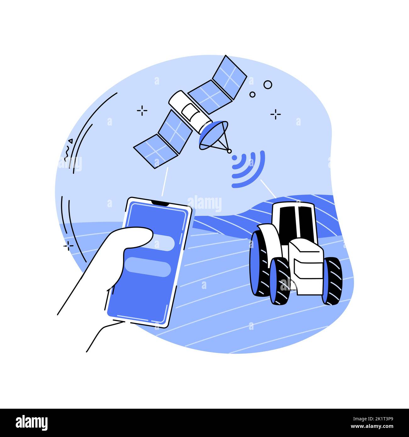 Remote machine navigation isolated cartoon vector illustrations Stock ...