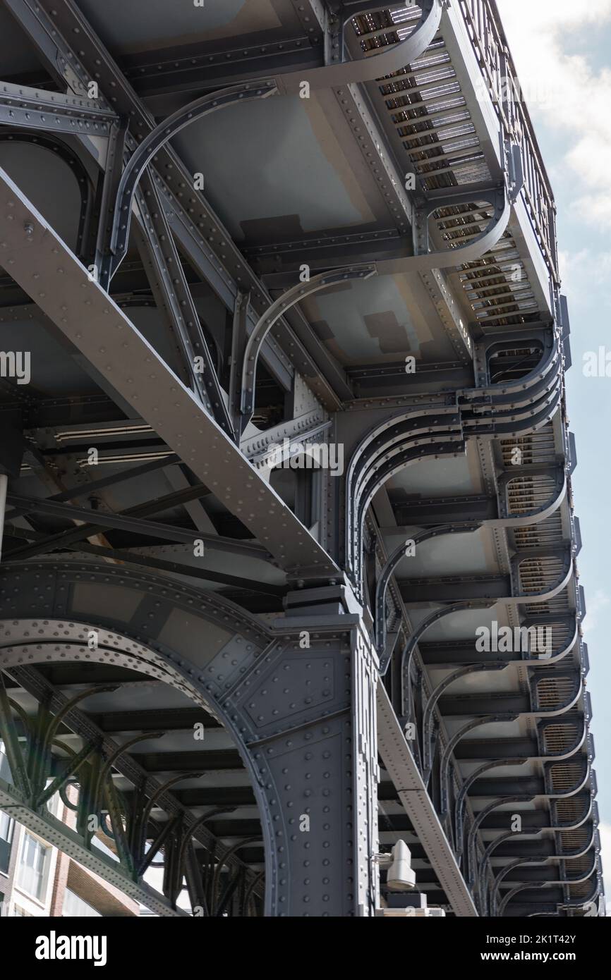 A steel subway route of the subway Stock Photo - Alamy