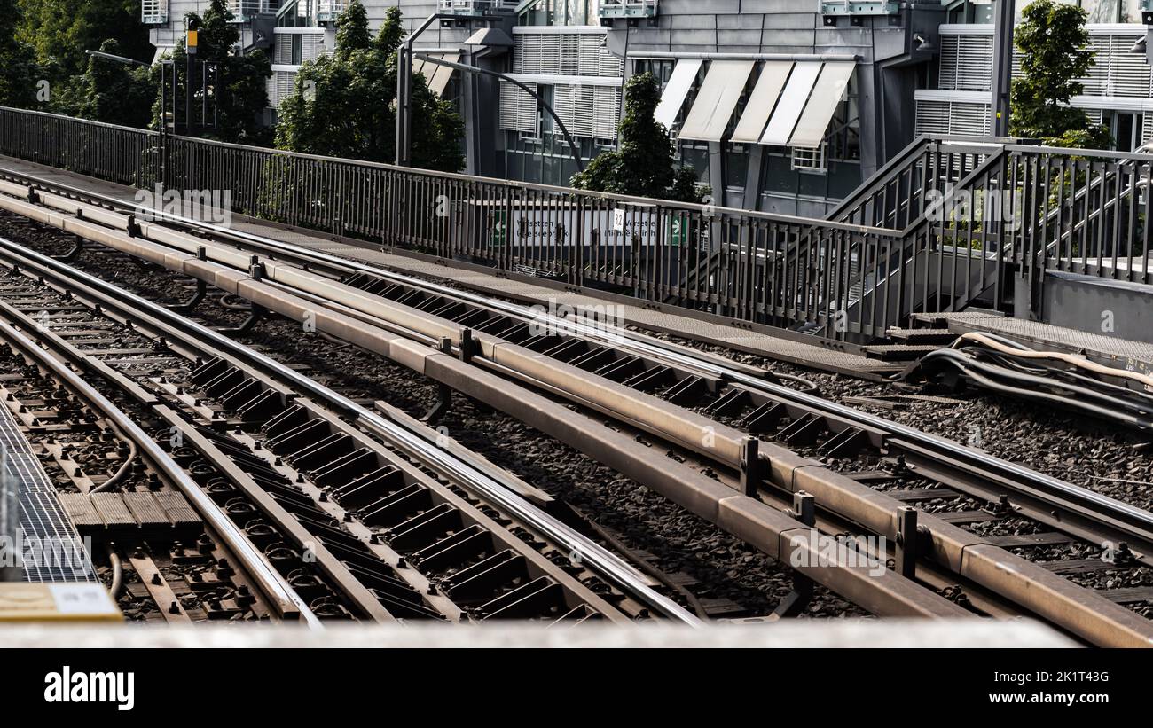A steel subway route of the subway Stock Photo - Alamy
