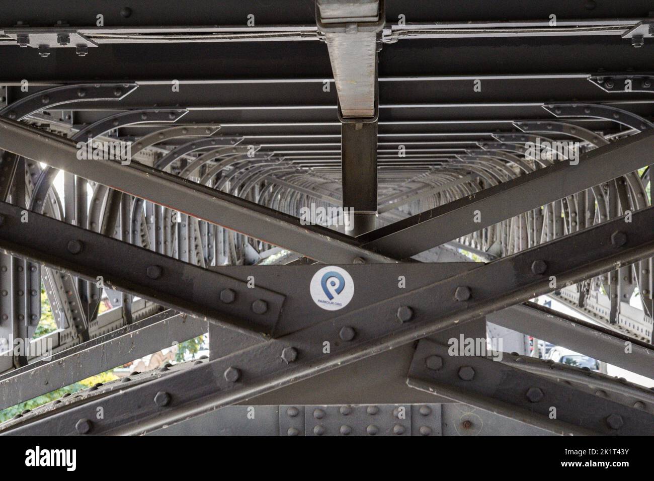 A steel subway route of the subway Stock Photo - Alamy