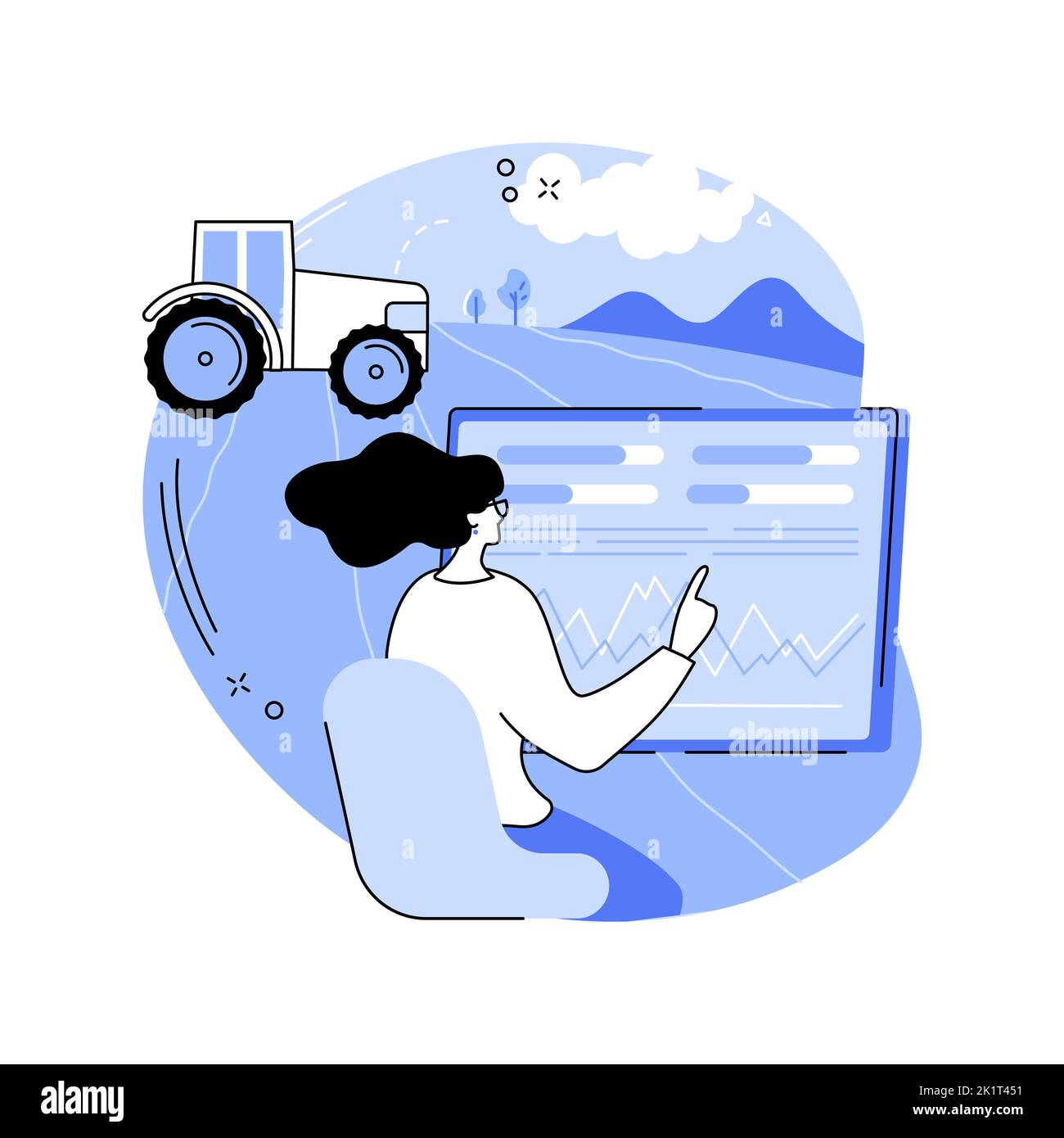 Analytics For Crop Yield Forecast Isolated Cartoon Vector Illustrations Stock Vector Image And Art