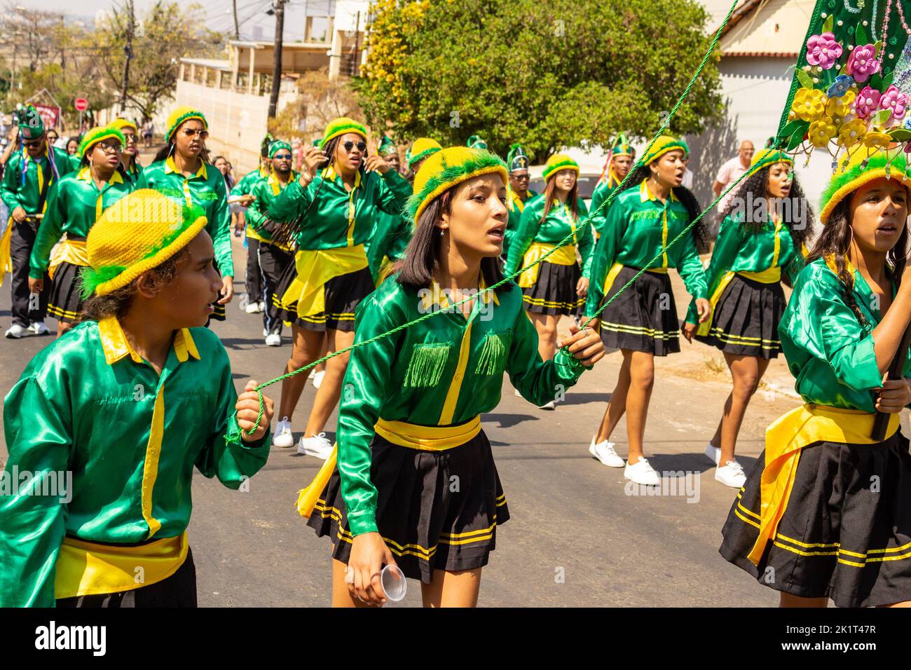 Goiânia, Goias, Brazil – September 11, 2022: Group of girls dancing ...