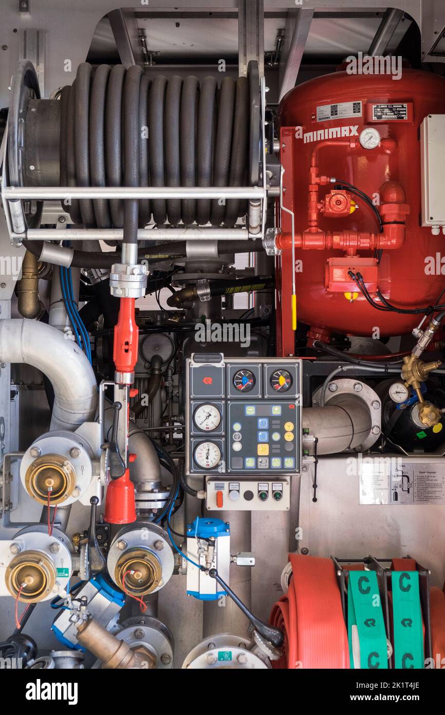 Switzerland, Agno-Lugano Airport, Fire station, Fire truck Stock Photo ...