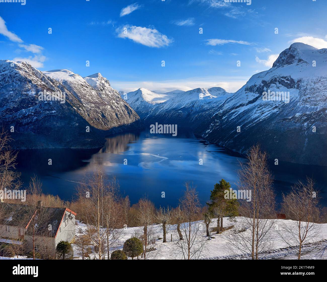 Hellesylt, Gerianger fjord, Stranda, Møre og Romsdal, Norway Stock ...