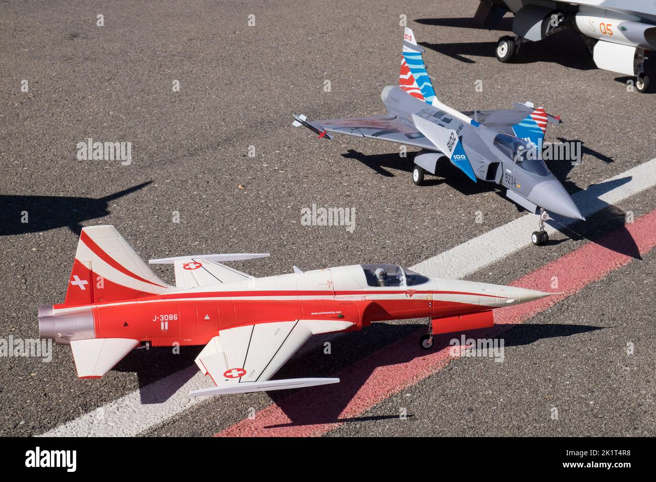 Switzerland, Agno-Lugano Airport, Model aircraft Stock Photo - Alamy