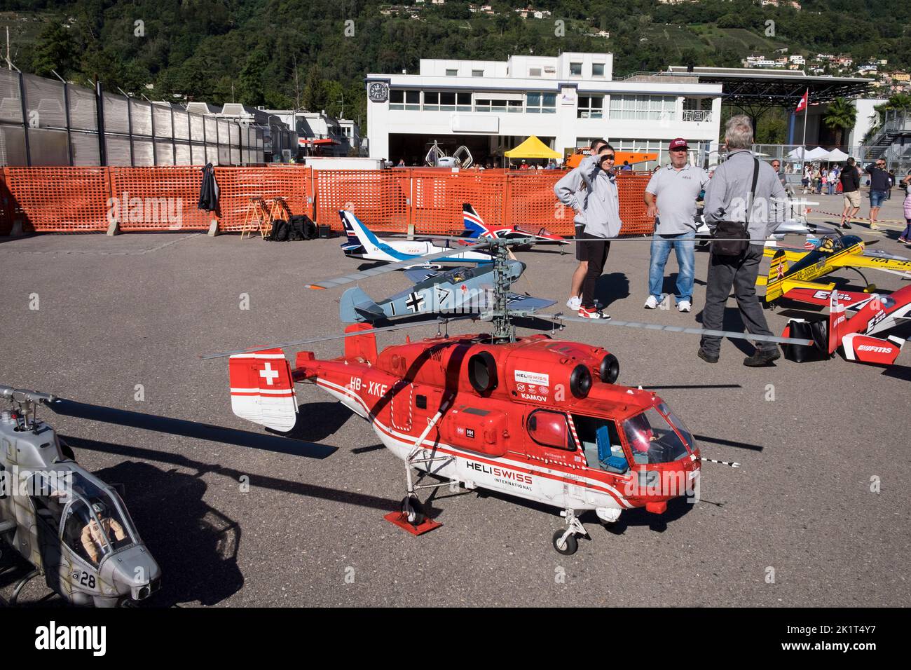 Switzerland, Agno-Lugano Airport, Model aircraft Stock Photo - Alamy