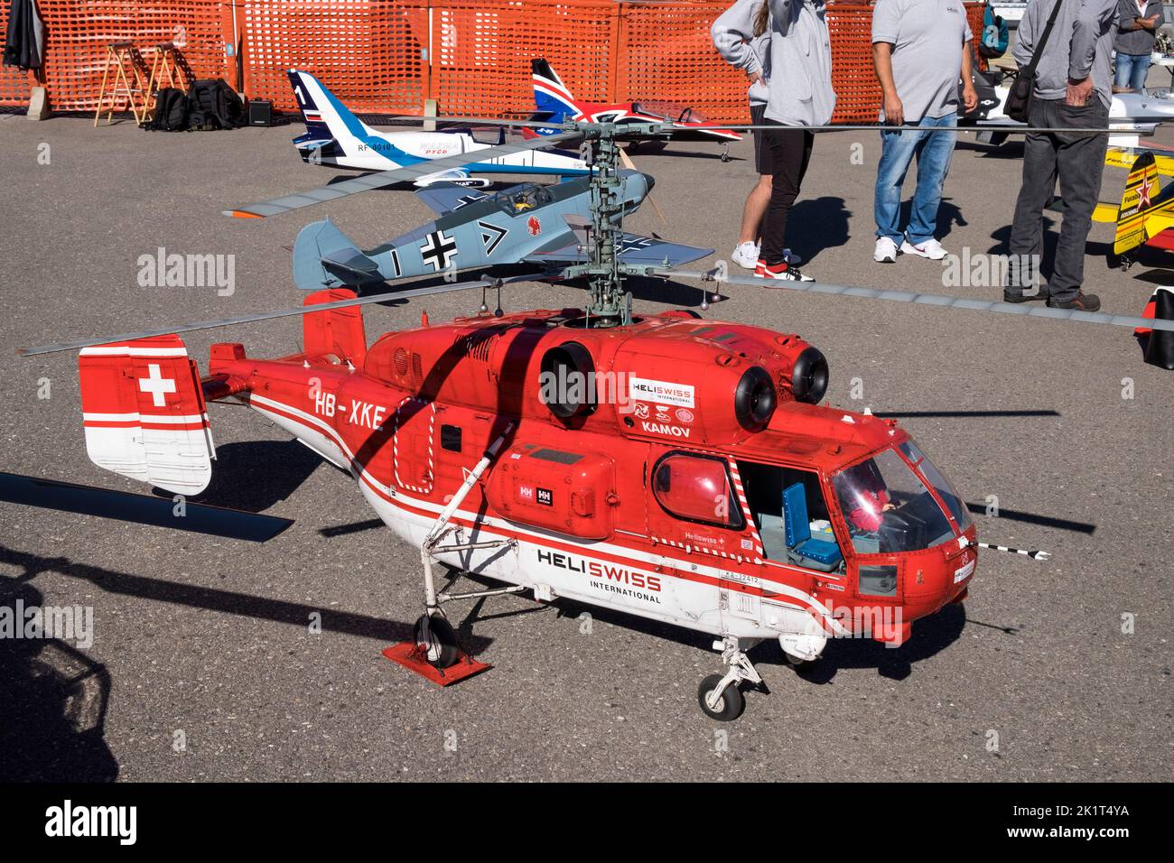 Switzerland, Agno-Lugano Airport, Model aircraft Stock Photo - Alamy