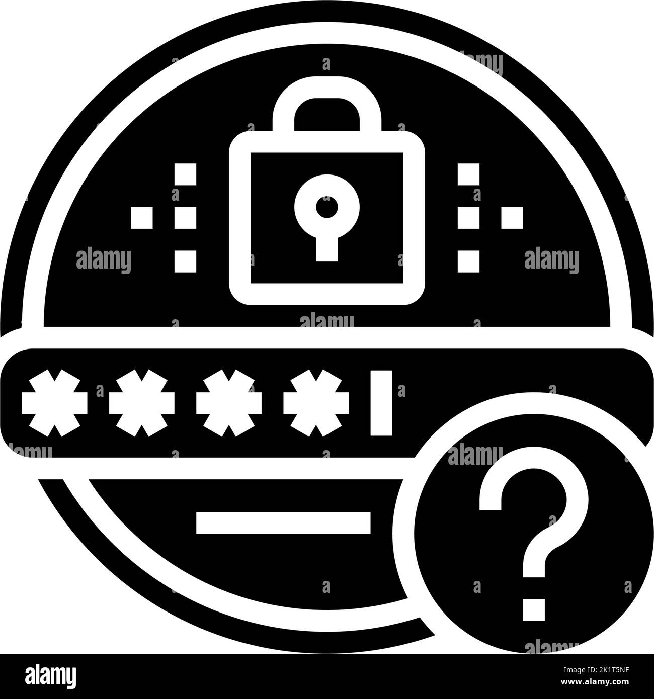 forgot password glyph icon vector illustration Stock Vector Image & Art ...