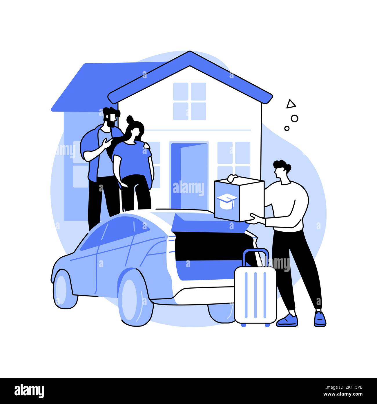 Packing for college isolated cartoon vector illustrations Stock Vector ...