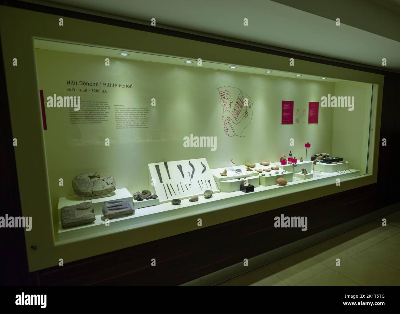 Alaca, Corum, Turkey; June 12, 2021. Alacahoyuk Museum in Corum. Bronze ...