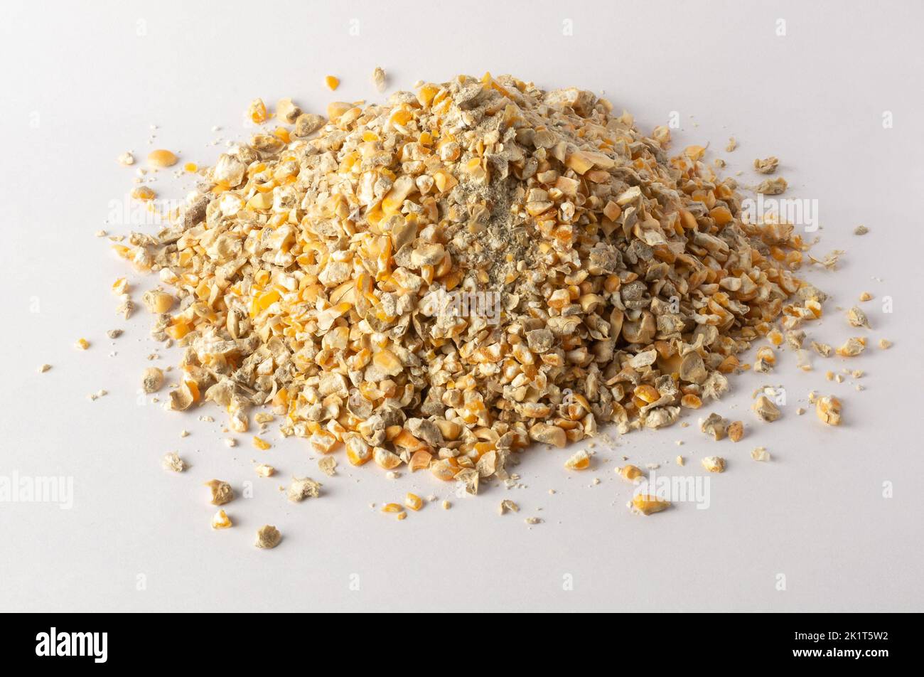 pile of chicken scratch, chicken feed consists of cracked corn with ...